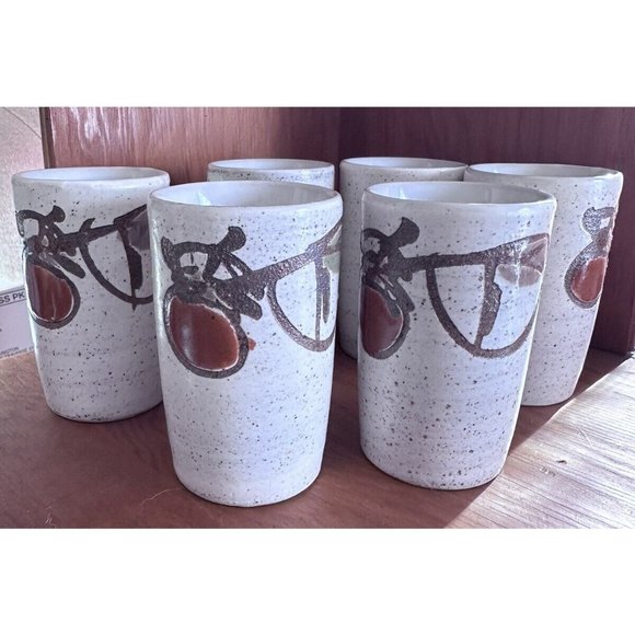 MOC | Dining | 6 Speckled Stoneware Moc Japanese Sake Shot Glasses ...